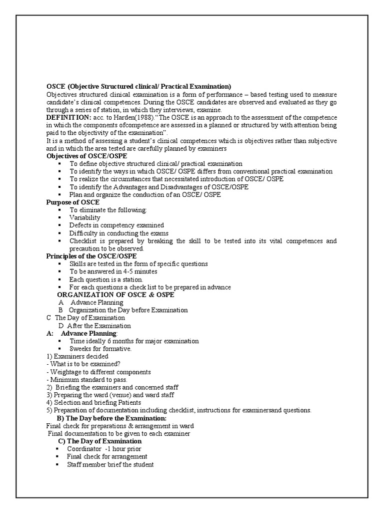 OSCE | PDF | Test (Assessment) | Evaluation Methods