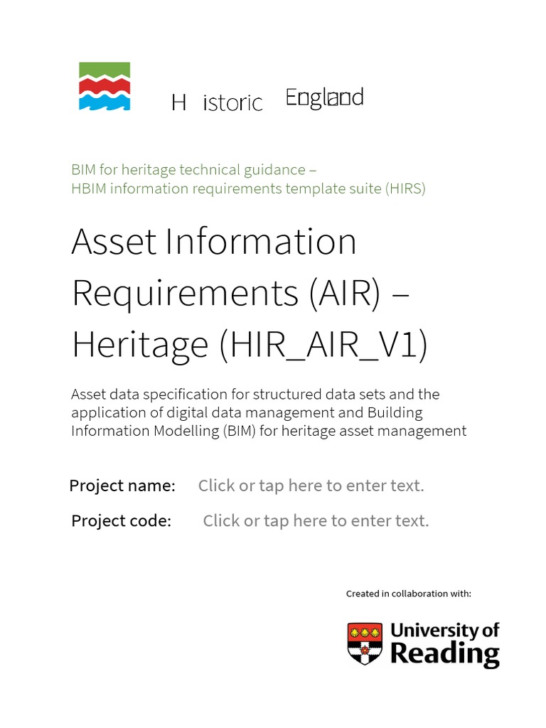 BIM For Heritage Technical Guidance - Asset Information Requirements ...