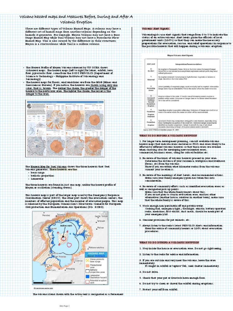 Volcano Hazard Maps & Safety Tips | PDF | Volcano | Geological Processes