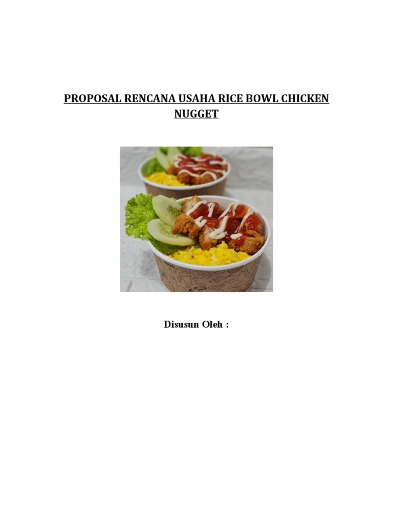 Proposal Rencana Usaha Rice Bowl Chicken Nugget | PDF