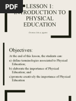 Lesson 1:: Introduction To Physical Education | PDF | Physical ...