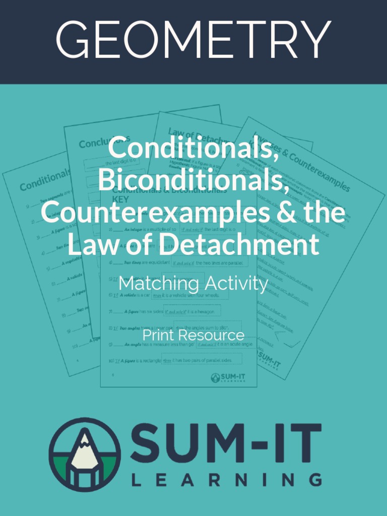 Conditionals, Biconditionals, Counterexamples & The Law of Detachment | PDF | Rectangle | Angle