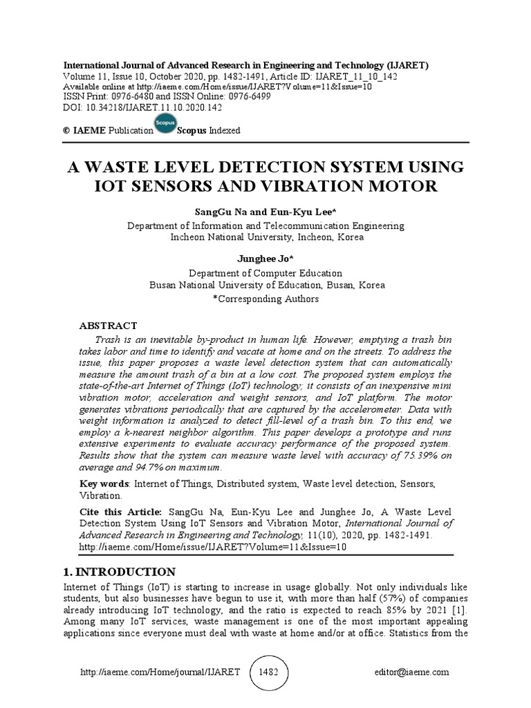 A Waste Level Detection System Using | PDF
