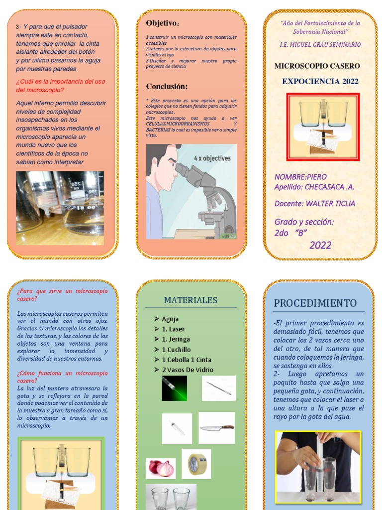 Microscopio Casero para Estudiantes | PDF | Microscopio | Ojo