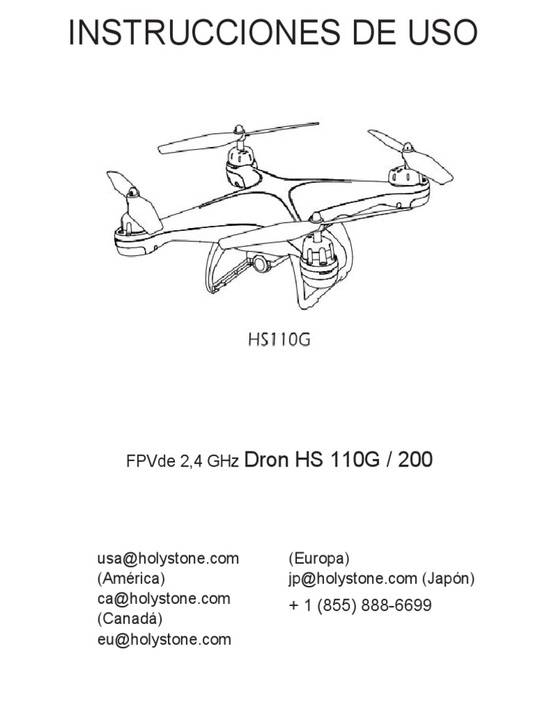 Dron HS 110 G. Manual de Usuario en Español. | PDF | Radio | Cargador ...