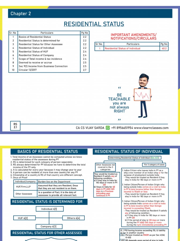 Vijay Sarda Resi Status Charts | PDF