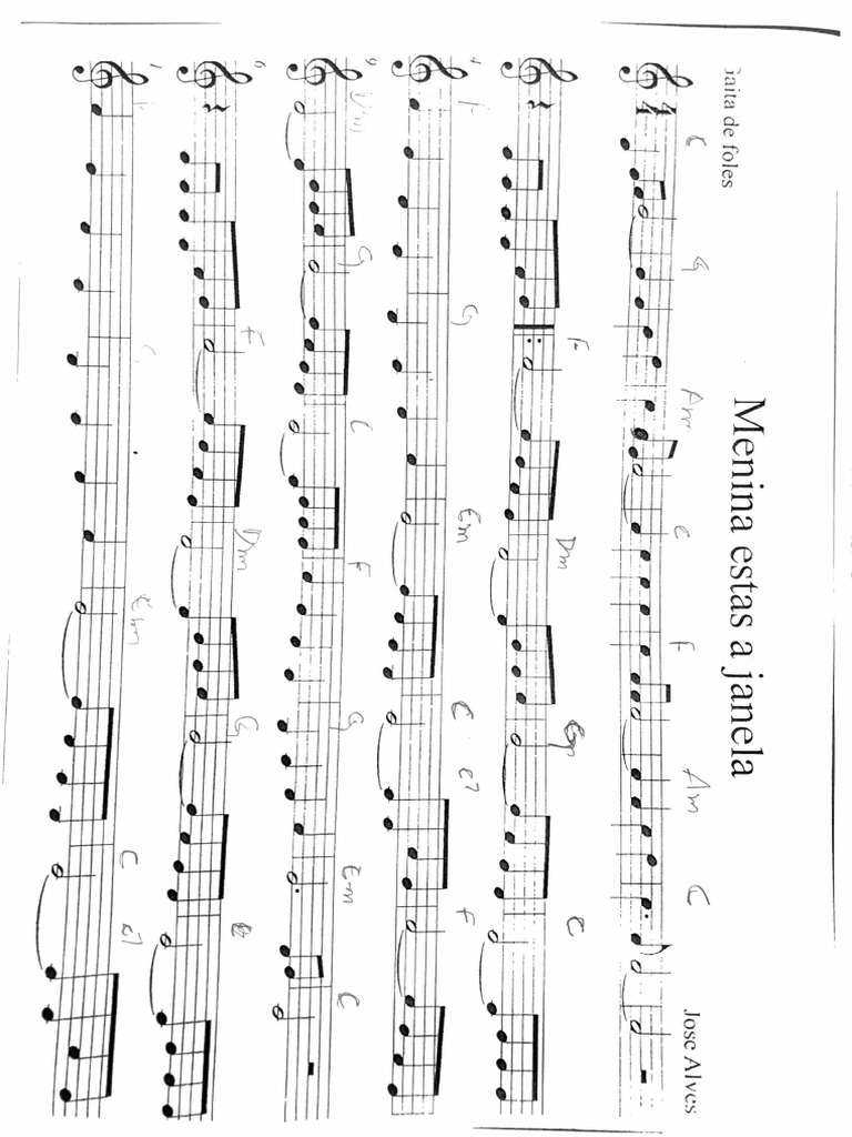 Menina Estás À Janela Acordes | PDF