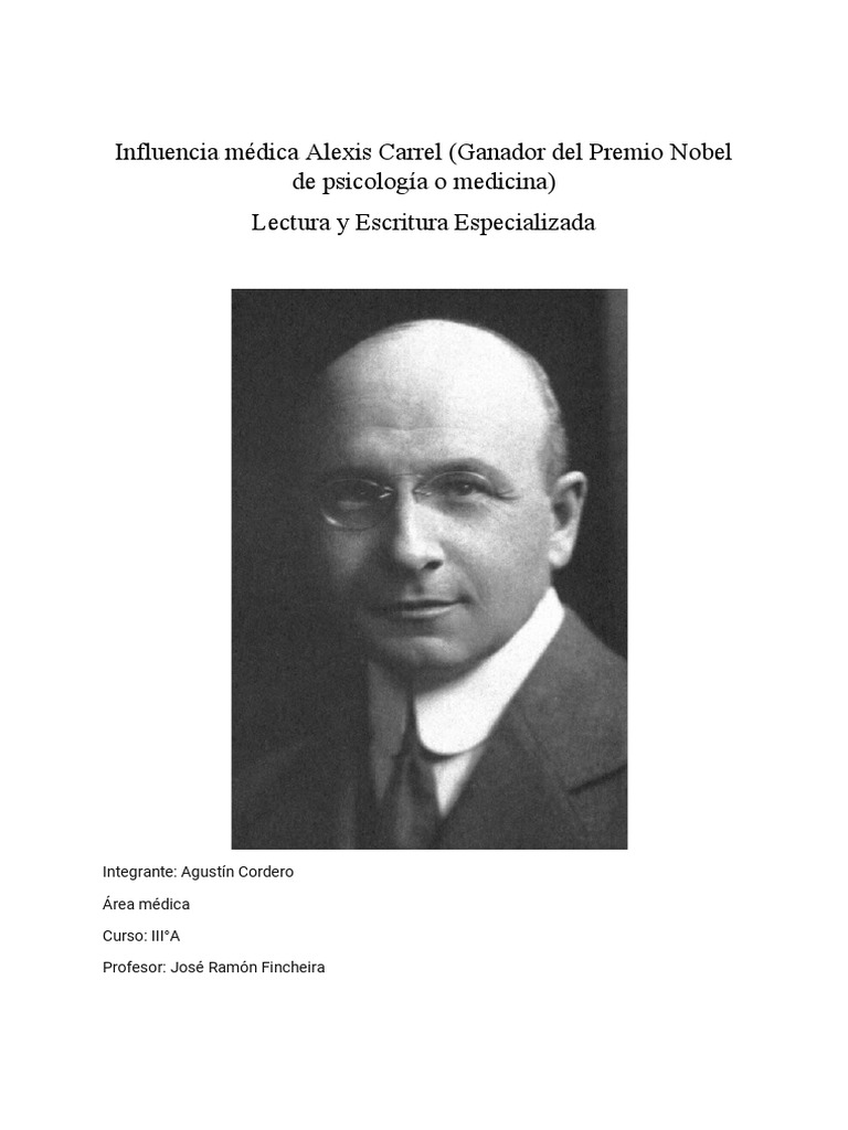 Alexis Carrel LEE | PDF | Historia