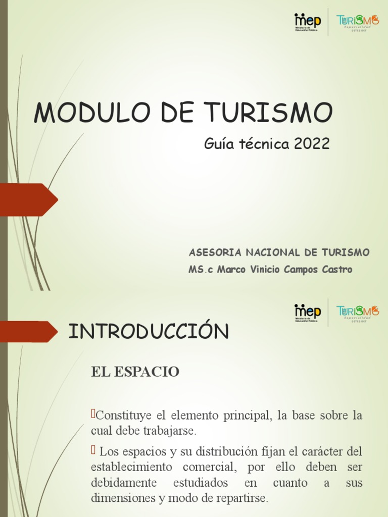Presentación Modulo de Turismo 2022 | PDF