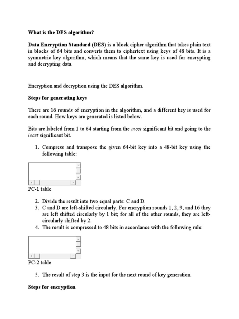 What Is The DES Algorithm? Data Encryption Standard (DES) Is A Block ...