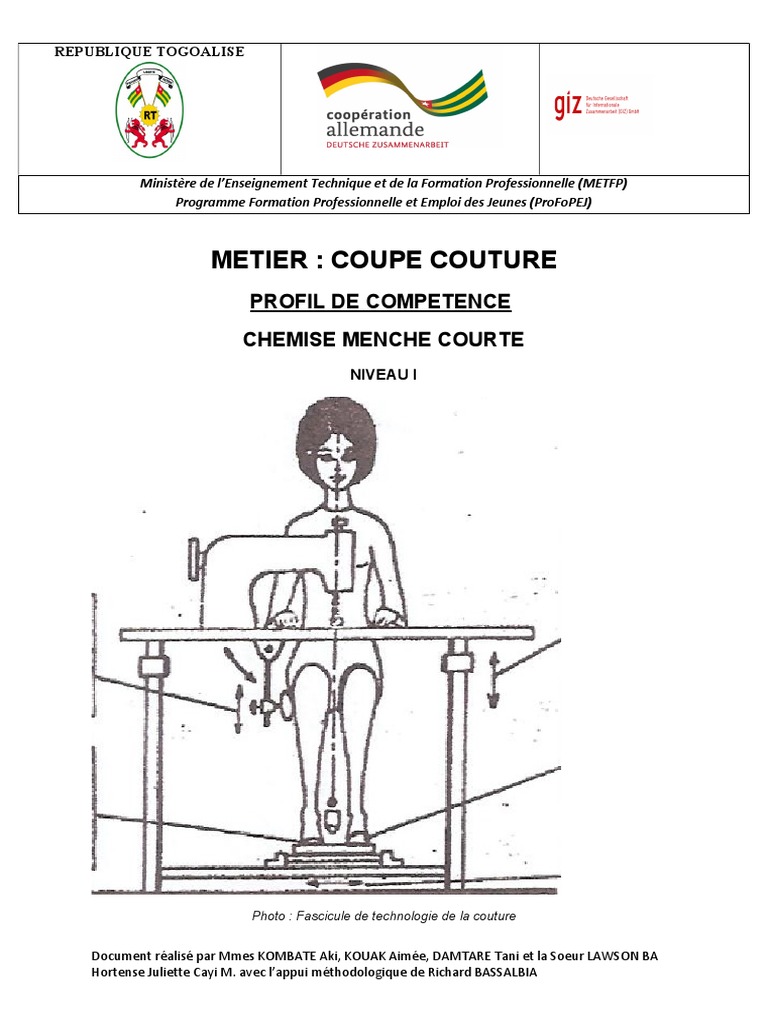 Patron de Chemise Manche Courte PDF | PDF | Chemise | Couture