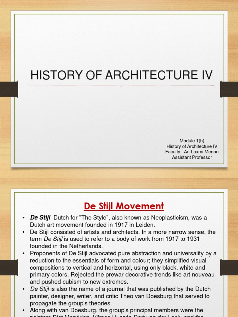 De Stijl Movement | PDF | Modernism | Art Movements