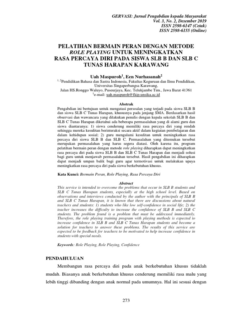 Pelatihan Bermain Peran Dengan Metode Role Playing | PDF