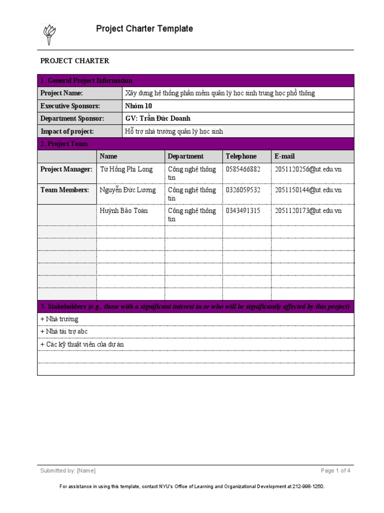 Project_Charter_Template | PDF