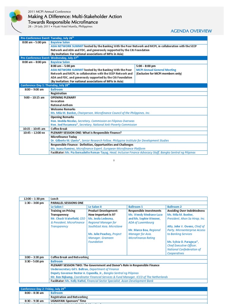 Updated Conference Program | PDF | Microfinance | Social Economy
