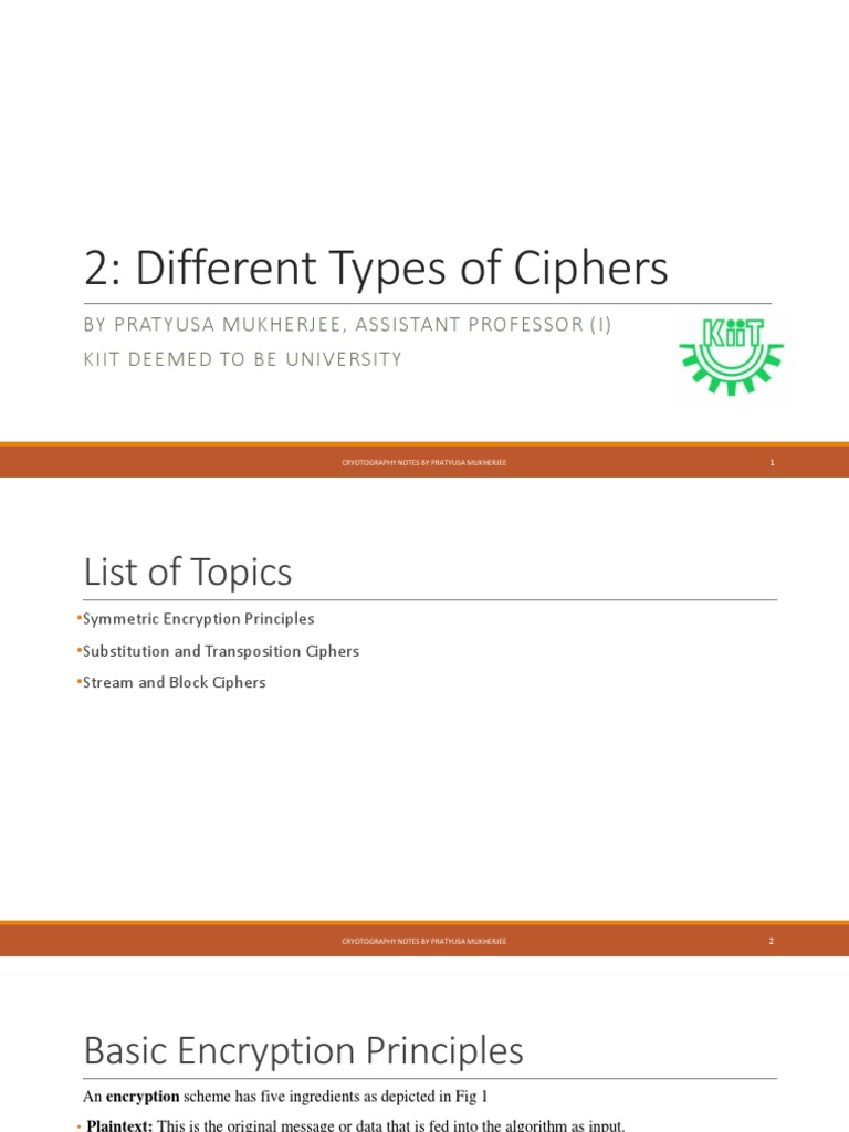 2 Different Types of Ciphers | PDF