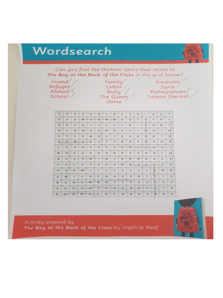 Activity - The Boy at The Back of The Class | PDF