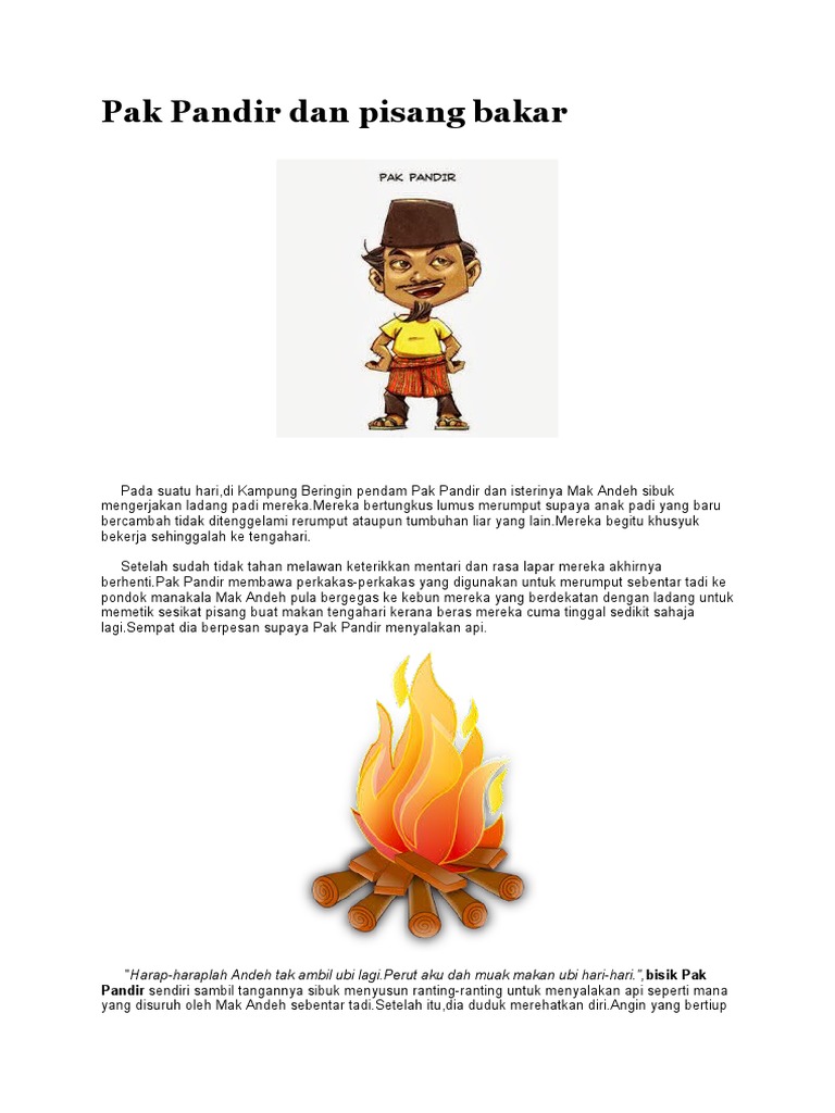 Pak Pandir Dan Pisang Bakar | PDF | Memasak, Makanan, & Anggur