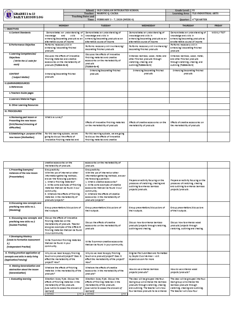 DLL - Tle 6 - Q4 - W4 | PDF | Computers