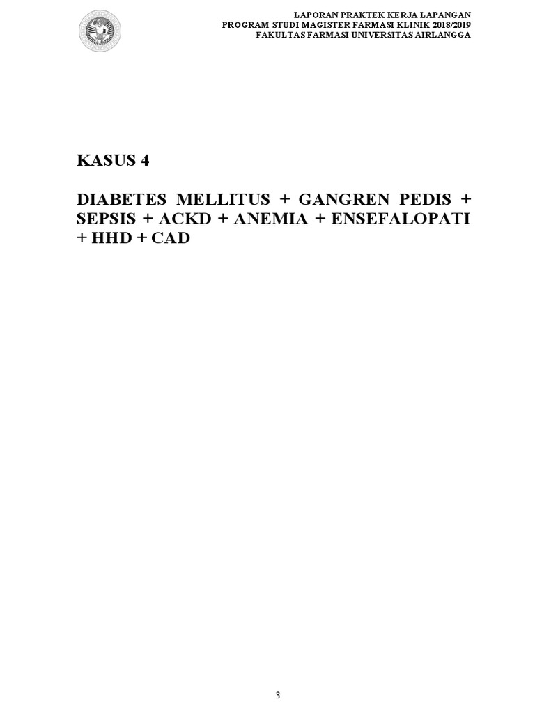 Laporan Ipd Kasus 4 DM Gangren Sepsis CKD | PDF