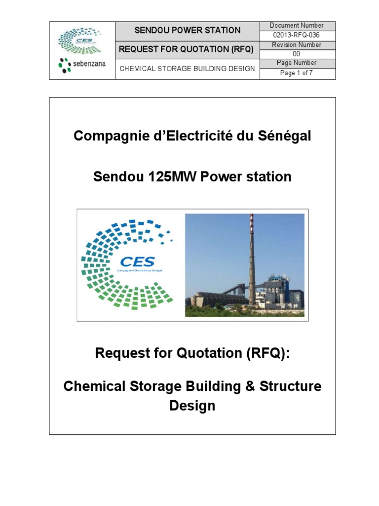 02013-RFQ-036-REV00 Chemical Storage Building Design | PDF