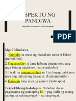Mga Panagano NG Pandiwa | PDF