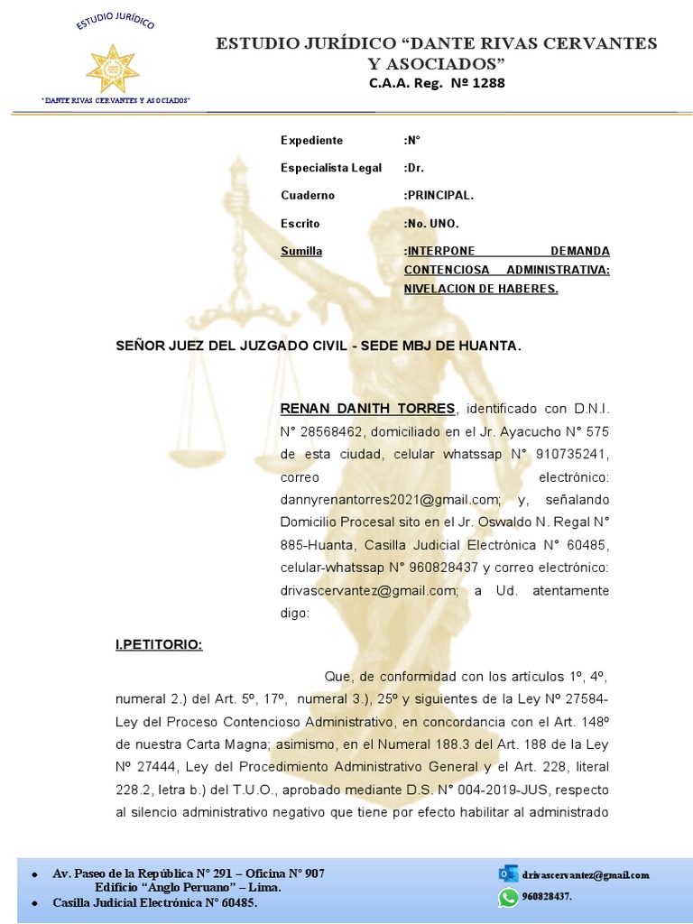 Demanda Contencioso Adminsitrativo Danith | PDF