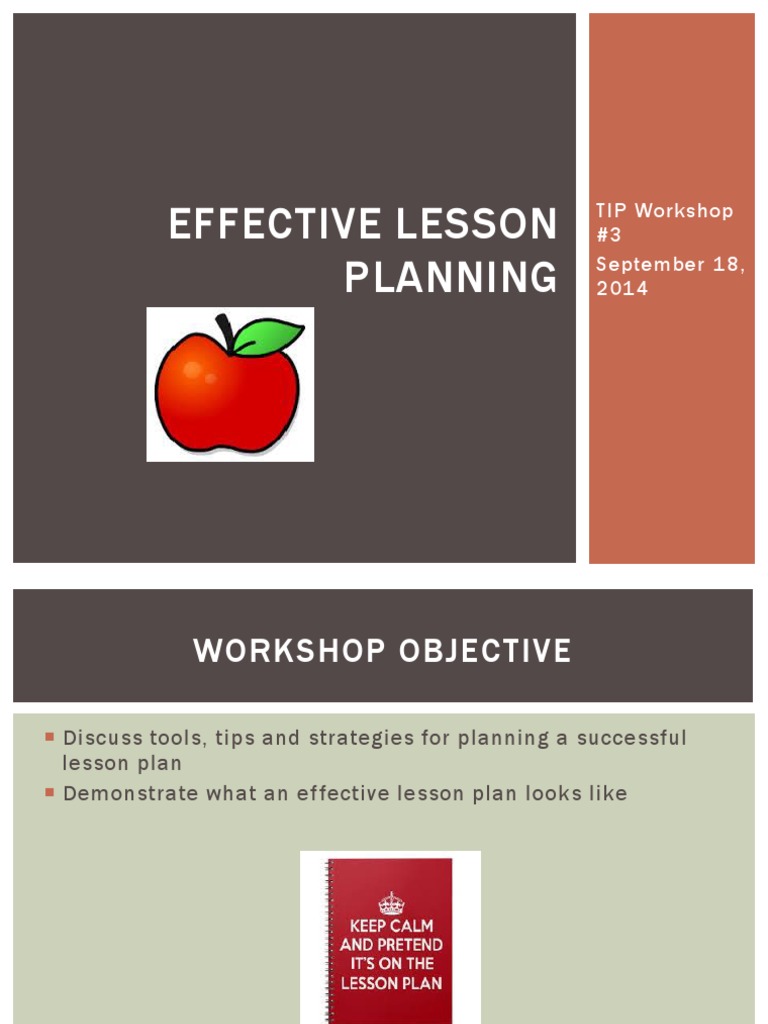 Effective Lesson Planning TIP - 3 | PDF | Lesson Plan | Teaching Method