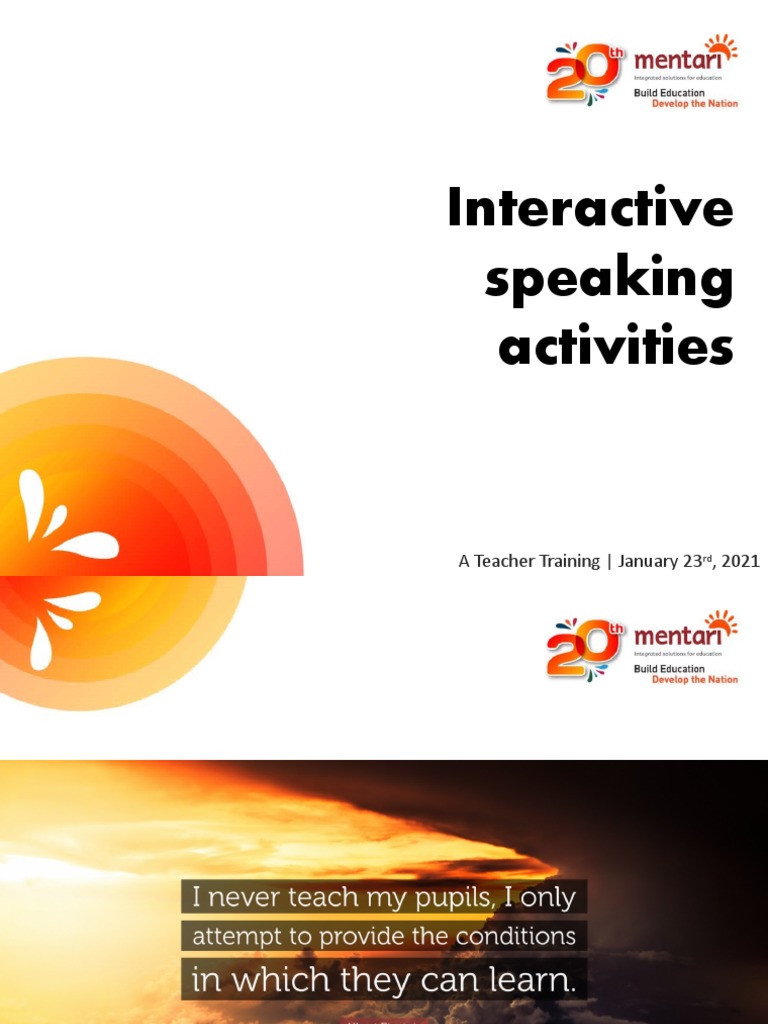 Interactive Speaking Activities | PDF | Linguistics | Cognition
