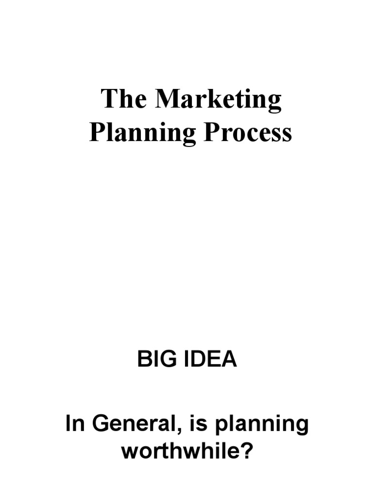Marketing Planning Process Overview | PDF | Strategic Management | Swot ...