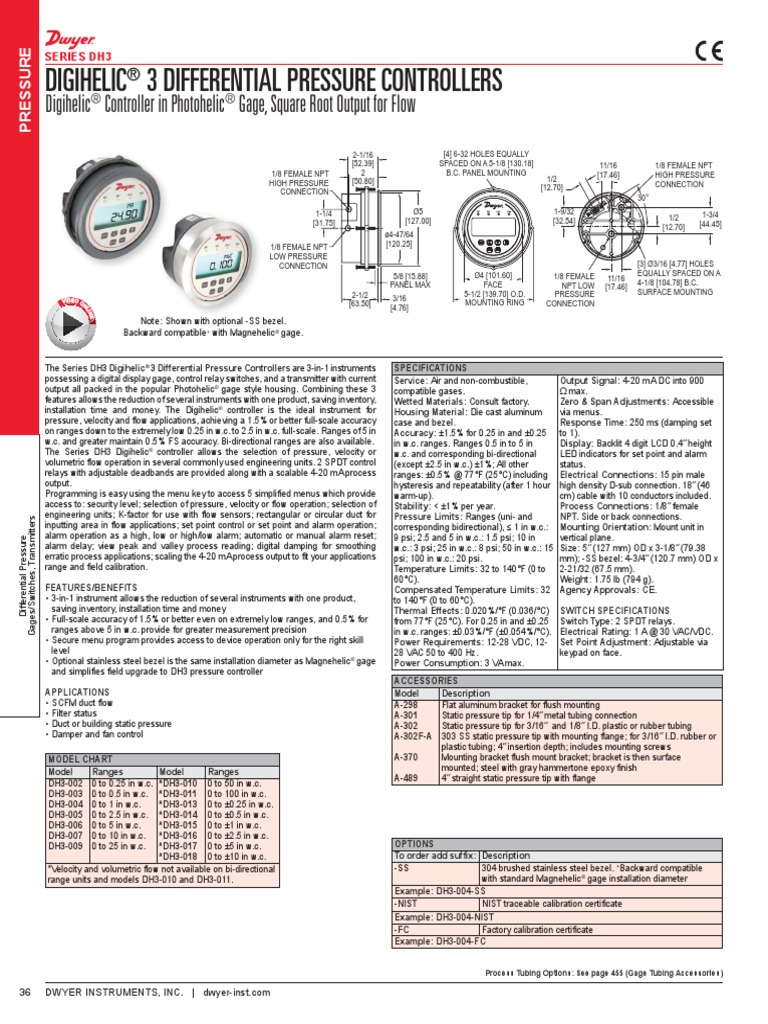 Digihelic 3 Differential Pressure Controllers: Digihelic Controller in ...