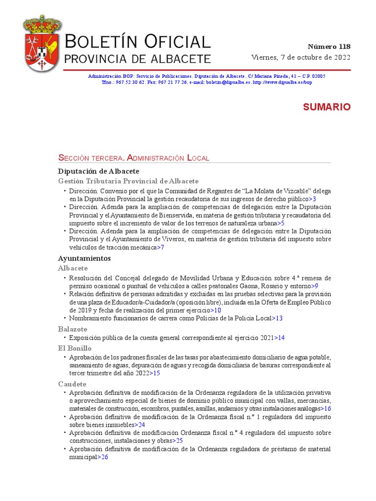 Bop 118-22-P | PDF | Impuestos | Gobierno local