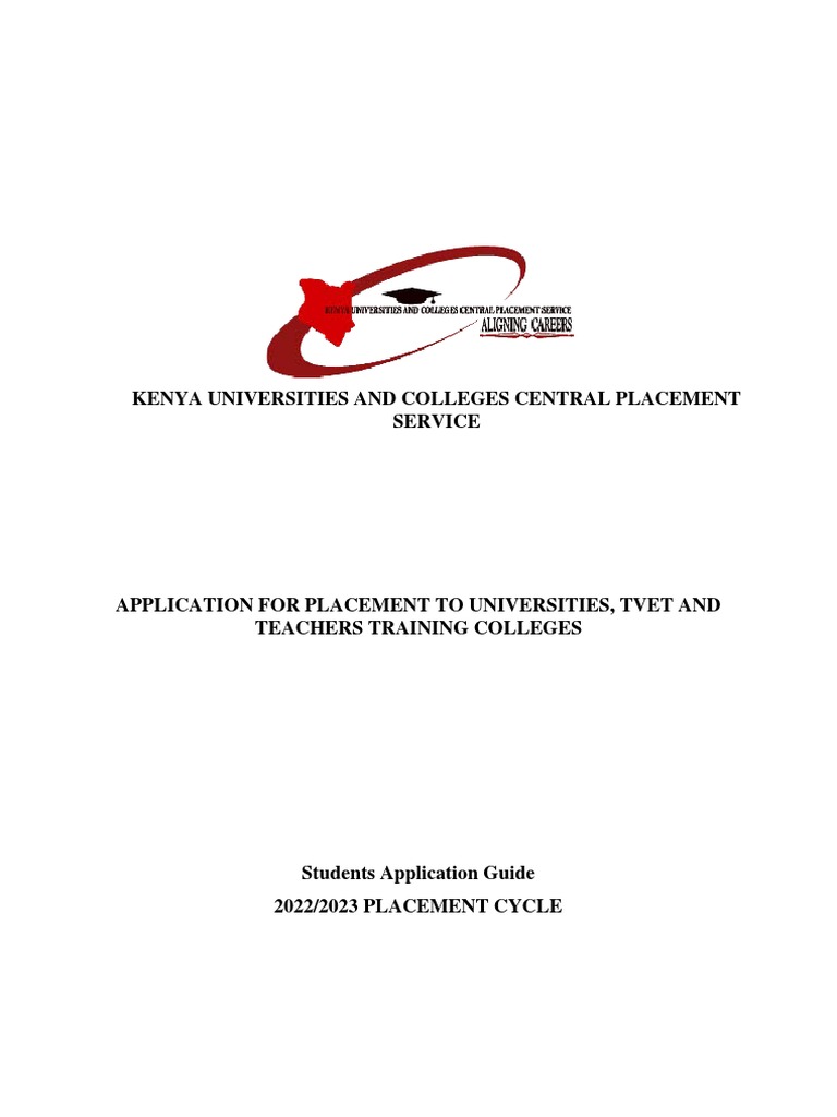 KUCCPS 2022/2023 Student Guide | PDF | University And College Admission ...