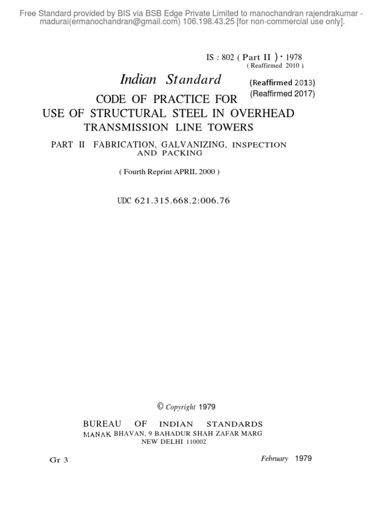 Is 802 Part - 2 | PDF