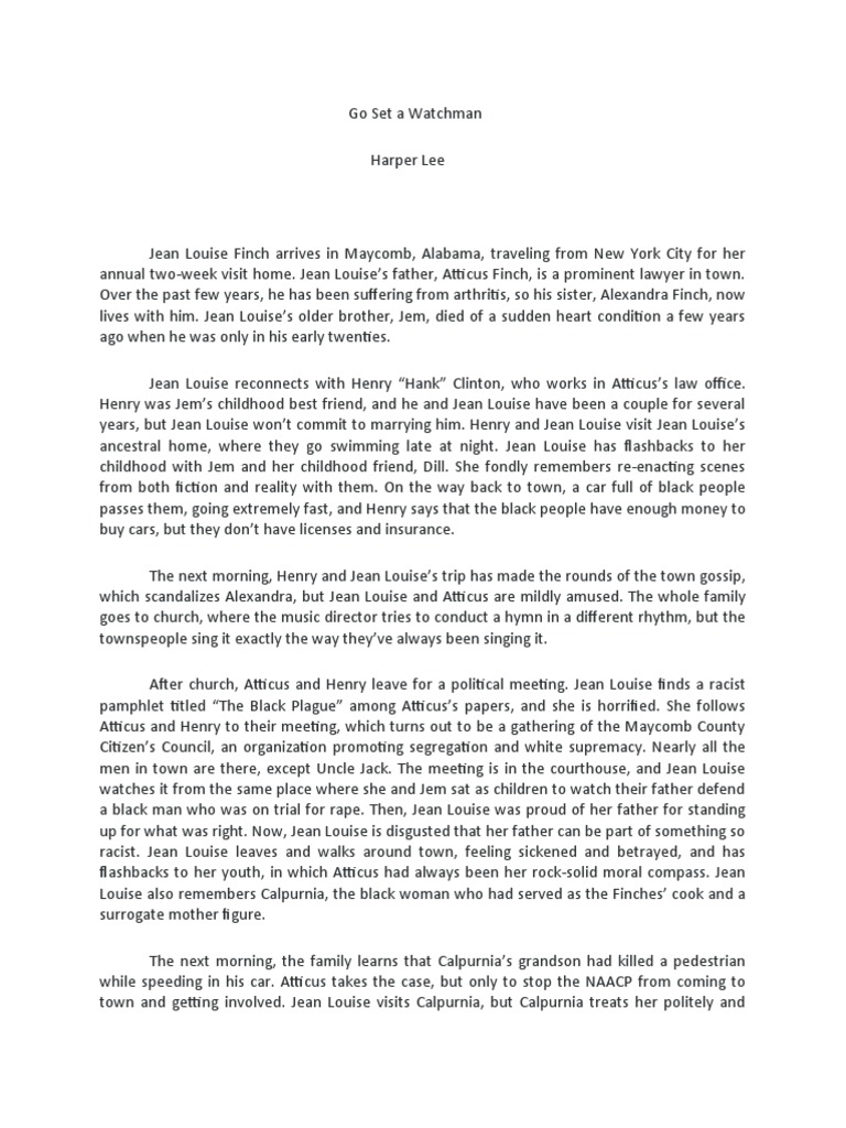 Go Set A Watchman | PDF