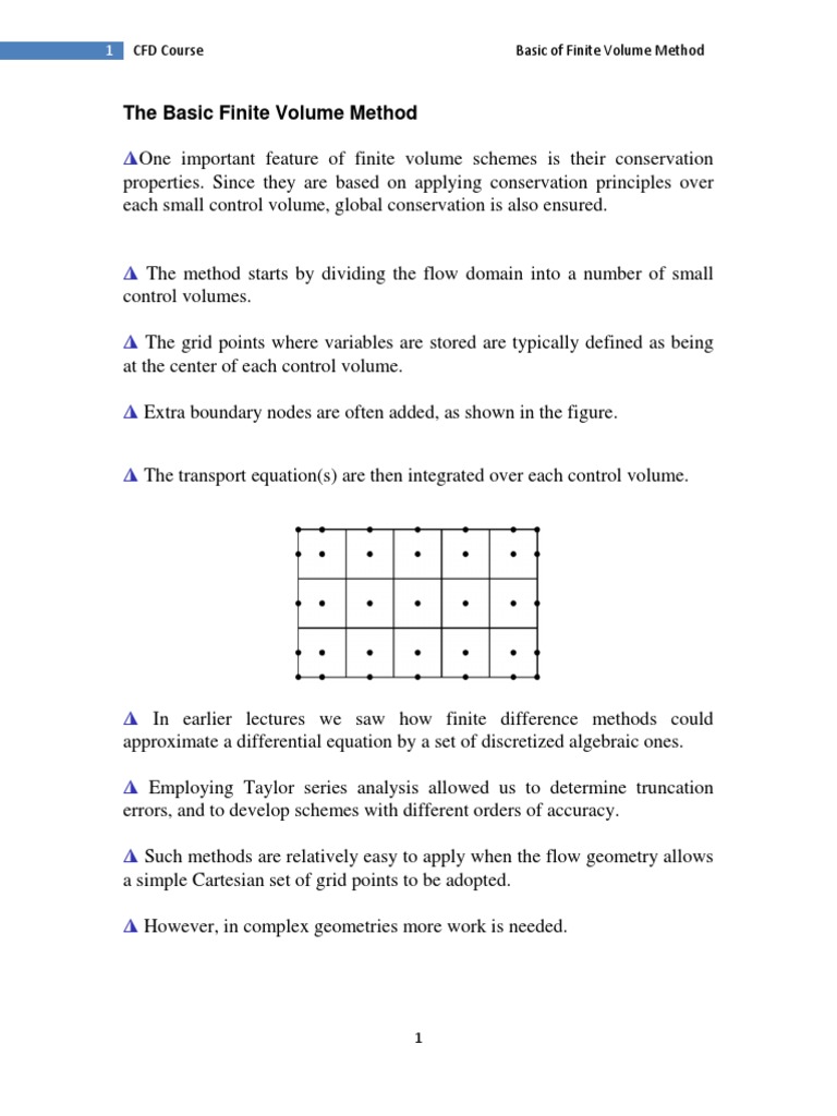 The Basic Finite Volume Method | PDF | Computational Fluid Dynamics | Integral