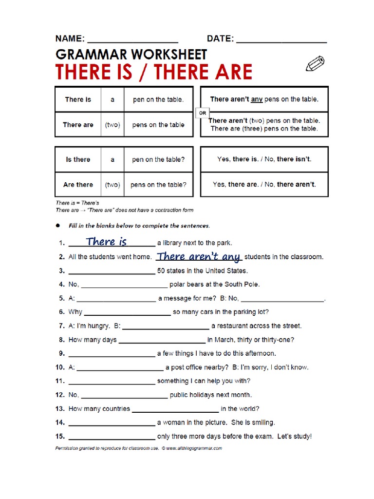 There Is There Are | PDF