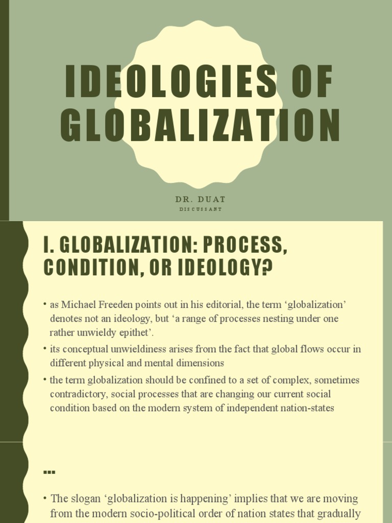 Ideologies of Globalization | PDF | Politics