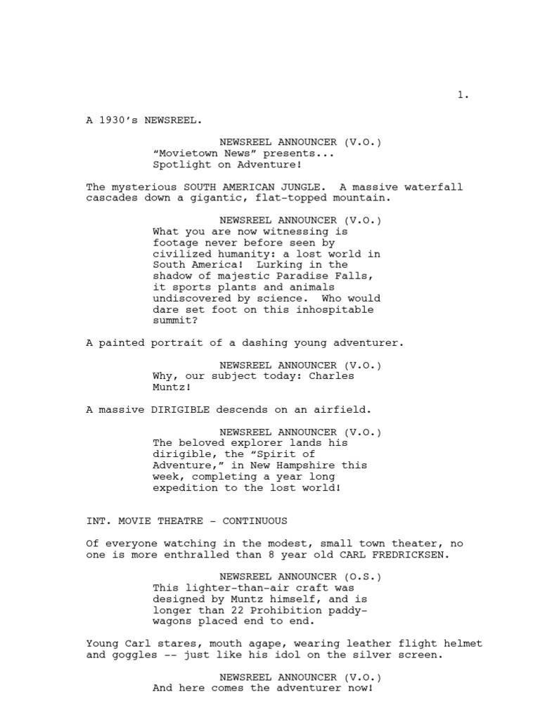 UP Screenplay | Nature | Leisure