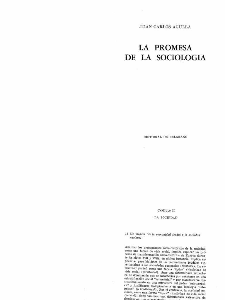 1-Agulla La Promesa Sociologica | PDF