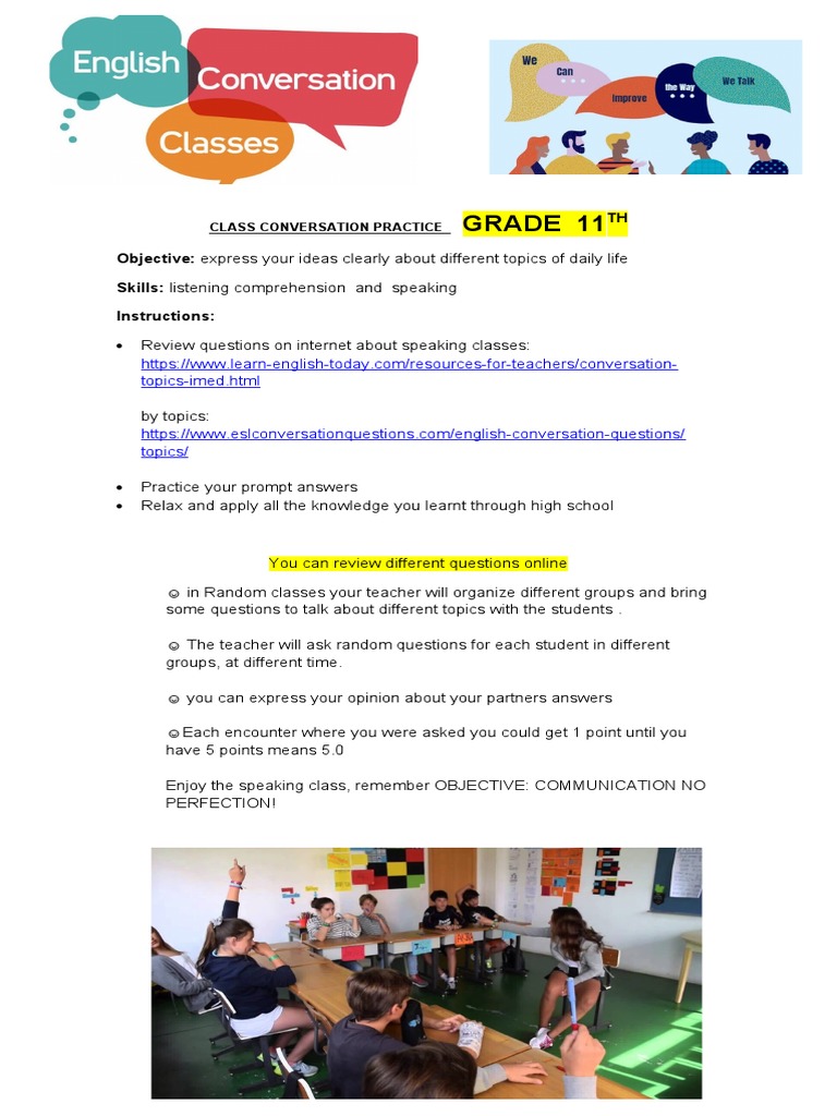 Class Conversation Guide 11 | PDF