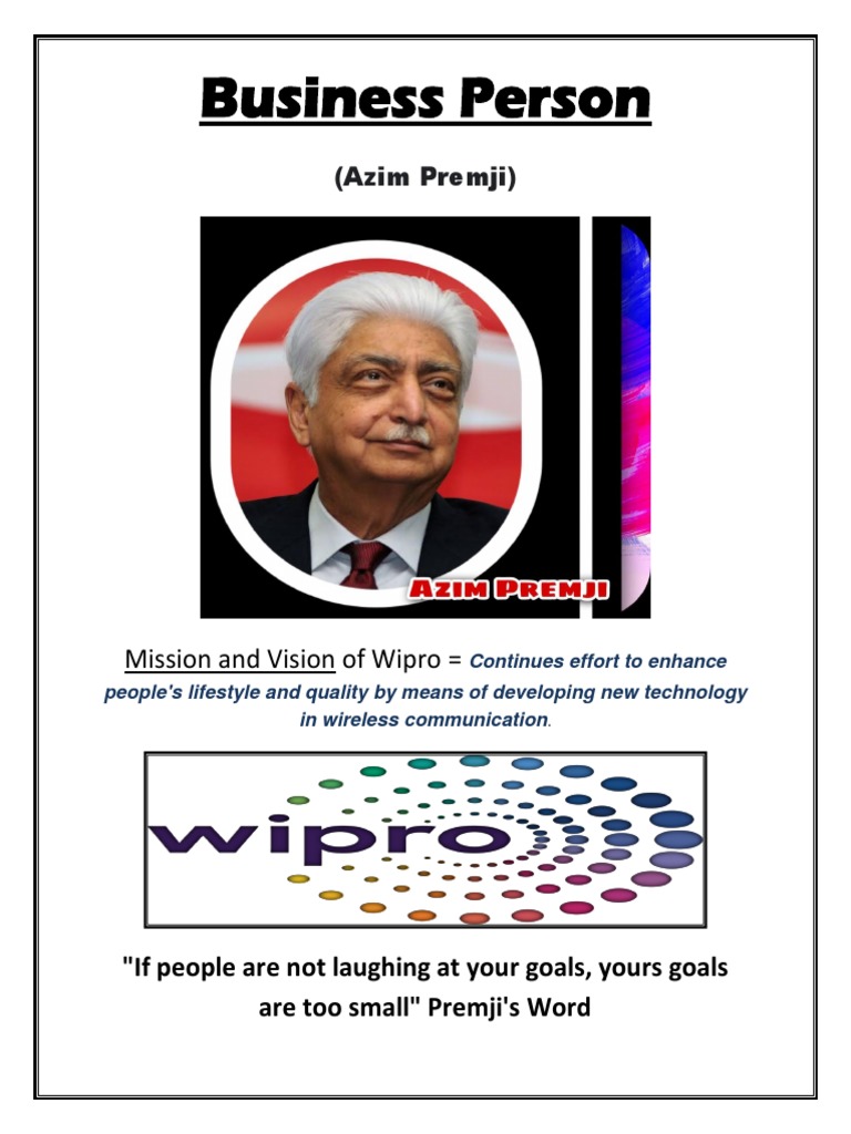Azim Hashim Premji Subham Choudhary Pgdm22237 Pdf Goldman Sachs 