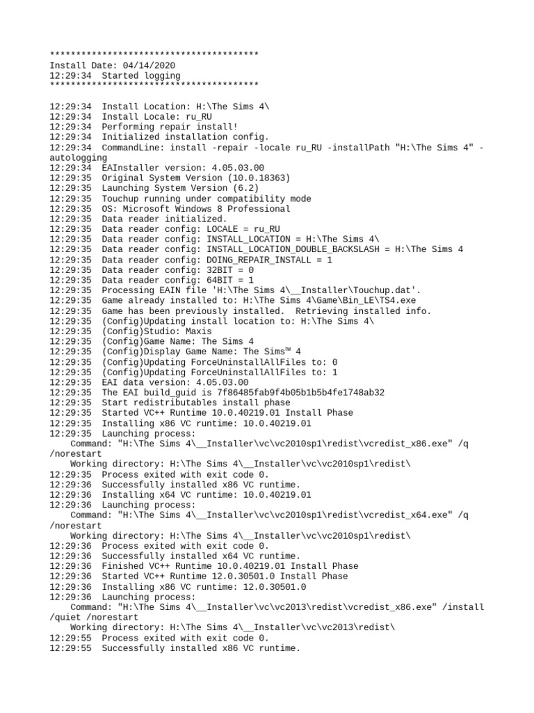 Install Log | PDF | Windows Registry | Software Development
