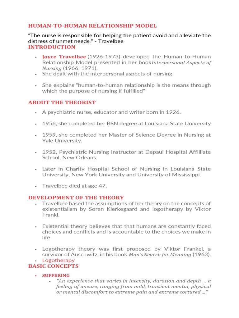 human-to-human-relationship-model-pdf
