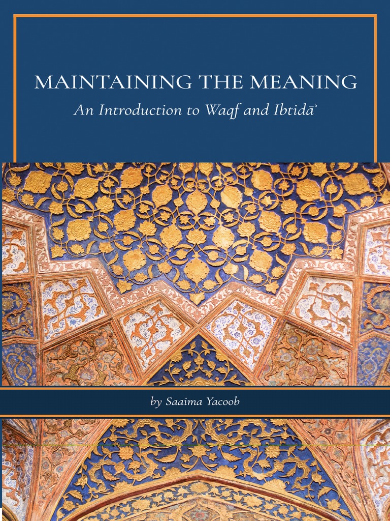 Maintaining The Meaning First Edition | PDF | Quran | Islam