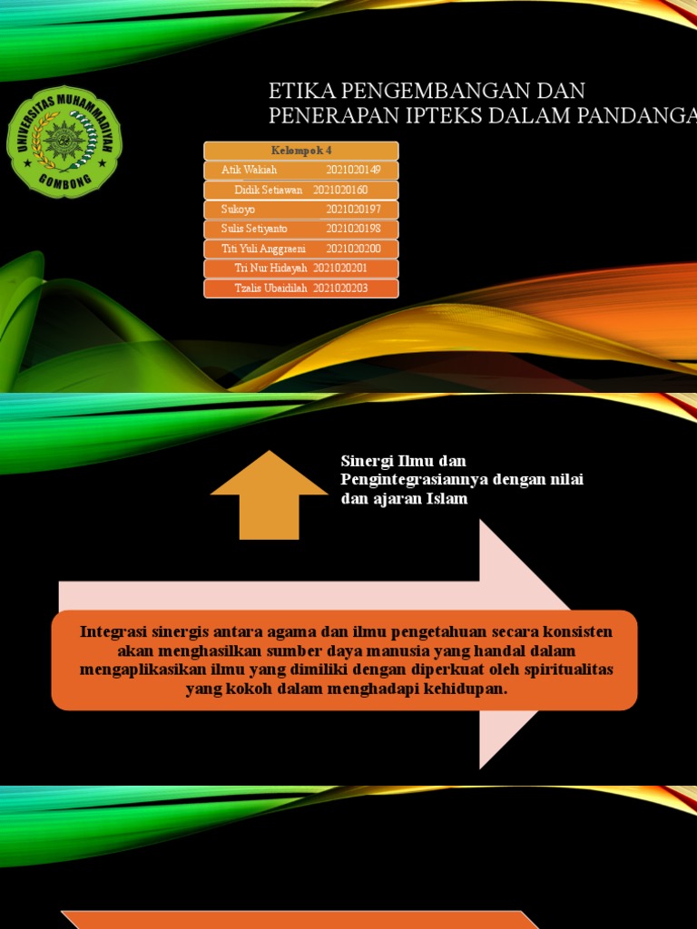 ETIKA PENGEMBANGAN Dan PENERAPAN IPTEKS Dalam PANDANGAN ISLAM | PDF