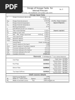 Calculation Sheet For Tank - API 620 12th Ed | PDF | Stress (Mechanics) | Pressure