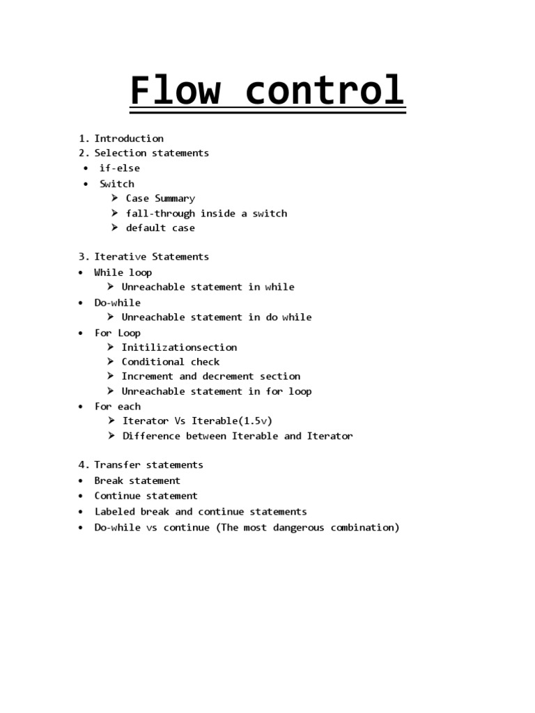 Flow Control by Durga Sir | Download Free PDF | Control Flow | Computer Programming