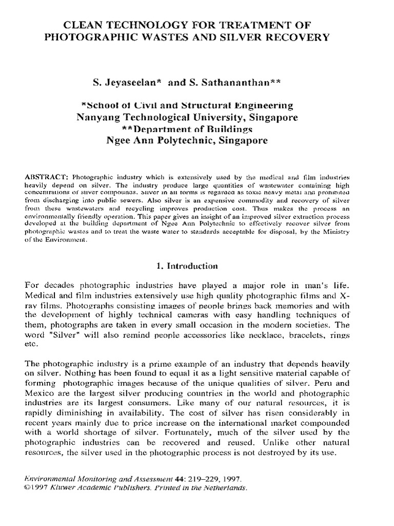 Silver Recovery | PDF