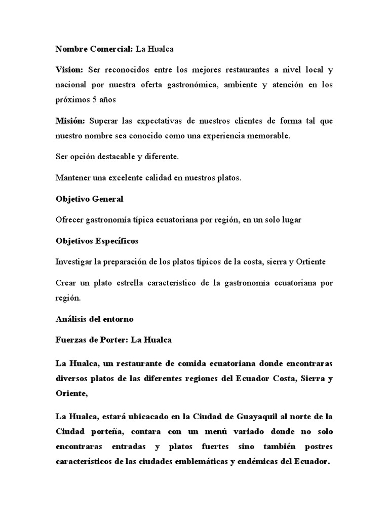 La Hualca | PDF | Ecuador | Alimentos
